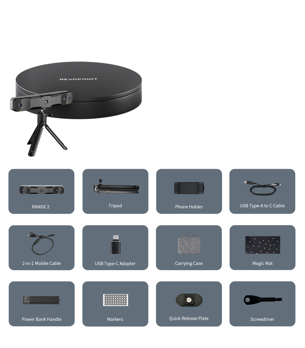 Revopoint RANGE 2 Premium Package | Phrozen Technology: Resin 3D ...