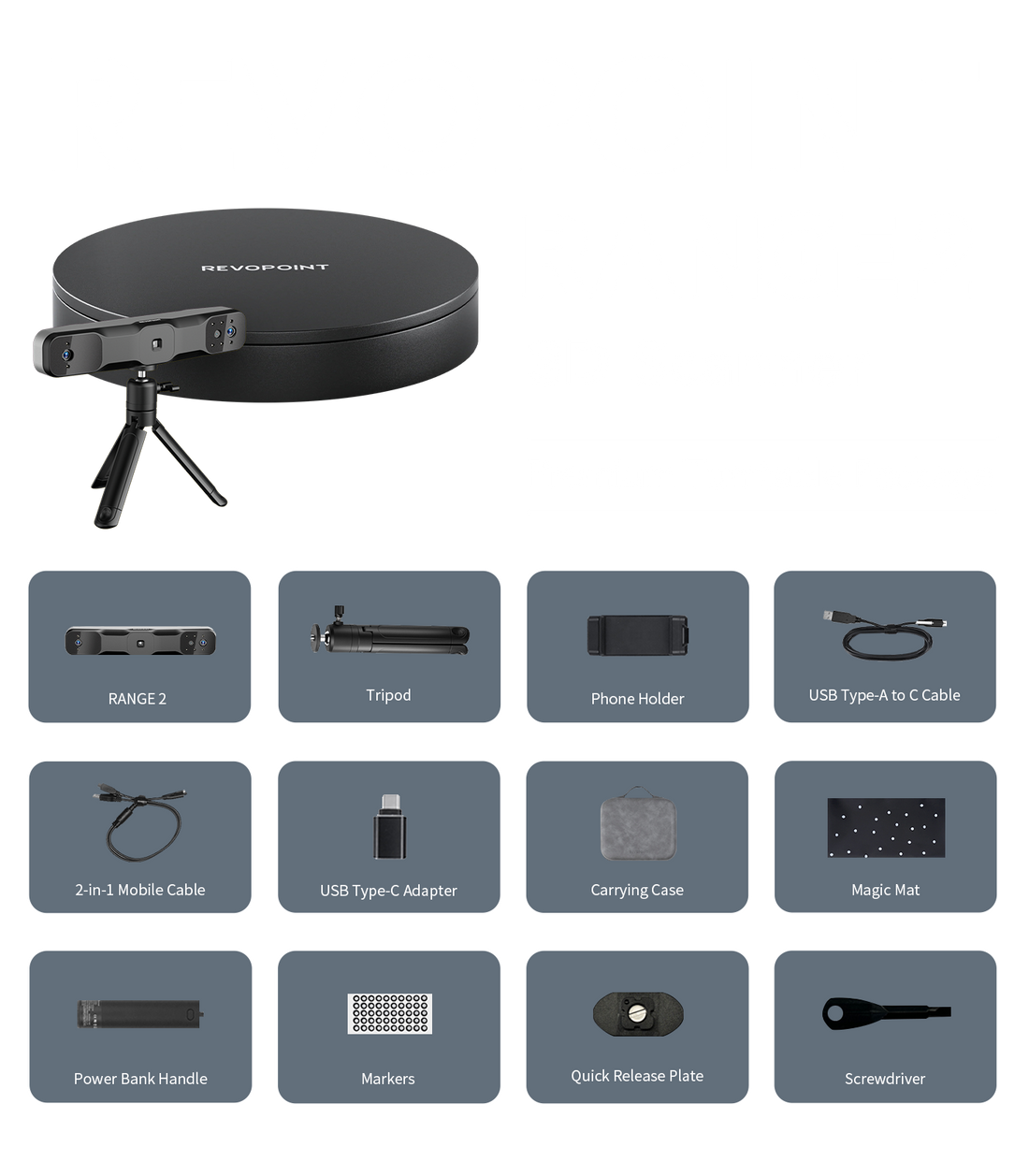 Revopoint RANGE 2 Premium Package | Phrozen Technology: Resin 3D ...