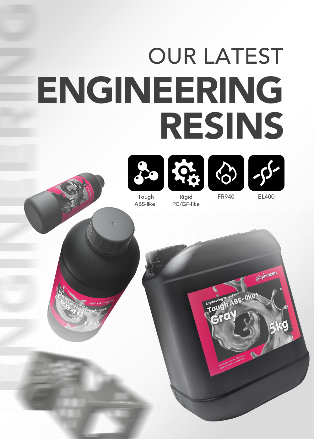 Engineering Resins | Phrozen Technology: Resin 3D Printer Manufacturer
