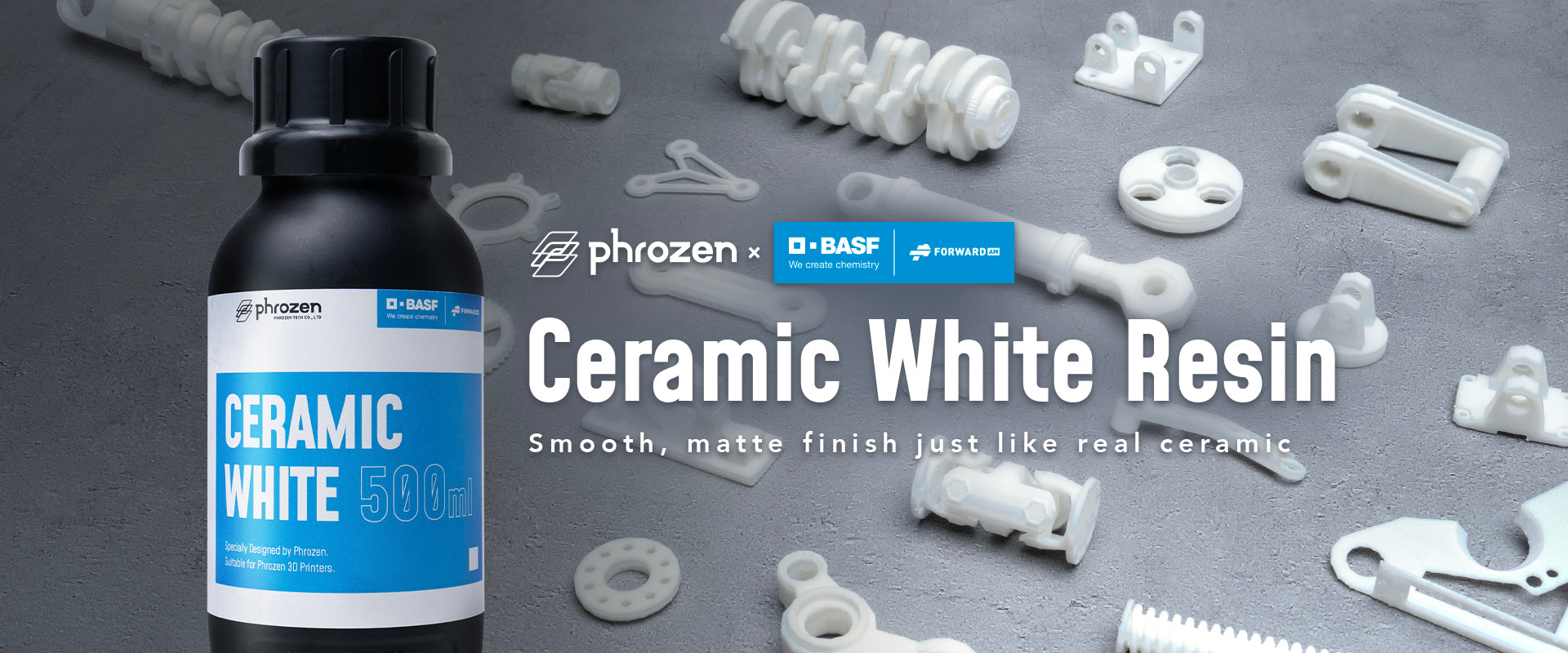 Phrozen Ceramic White 3D Printing Resin | Phrozen Technology: Resin 3D Printer Manufacturer